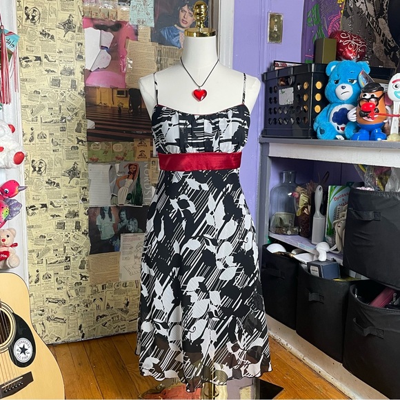Studio Y | Dresses | Vintage Studio Y Black White Midi Dress | Poshmark
